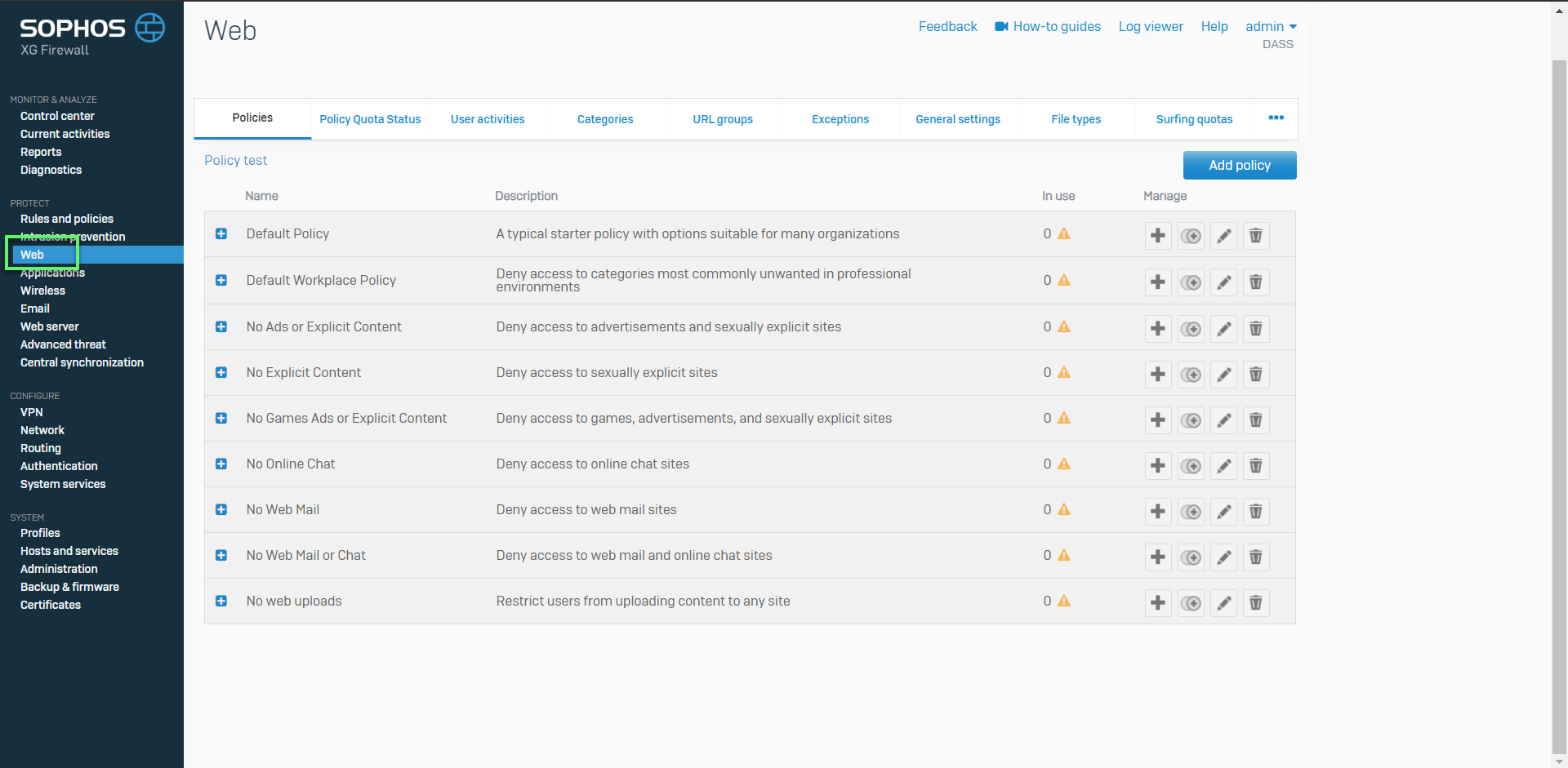 Sophos XG: How to configure Web Filtering on firmware version 18 – Techbast Sophos XG: How to configure Web Filtering on firmware version 18 – Techbast